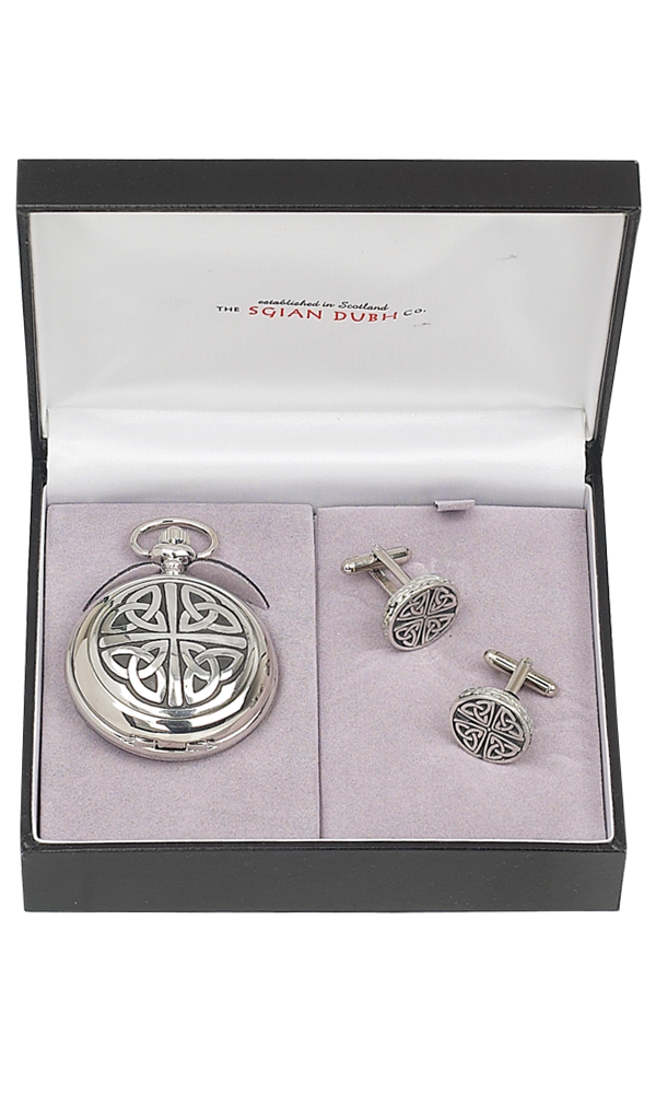 Celtic 2 Piece Quartz Pocket Watch Gift Set | The Sgian Dubh Company